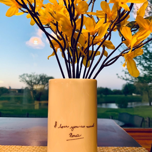 Personalized Custom Handwriting Love Note Heirloom Vase - Etsy