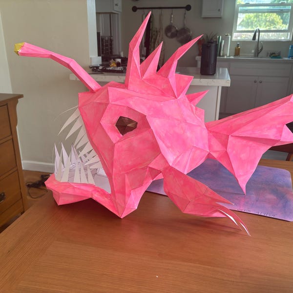 Scary Halloween Mask: Angler Fish Mask Pattern | Anglerfish Deep Sea ...