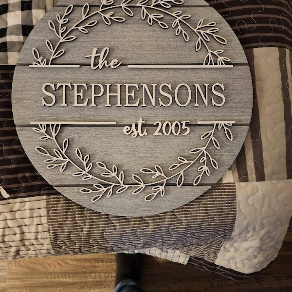 Rustic Last Name Sign, Shiplap Wall Decor, House Warming Gift, Family ...