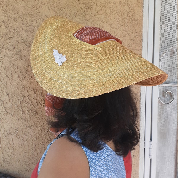 18th Century Shallow Crown Straw Hat ~ Blank Ready to Trim ~ Natural or ...