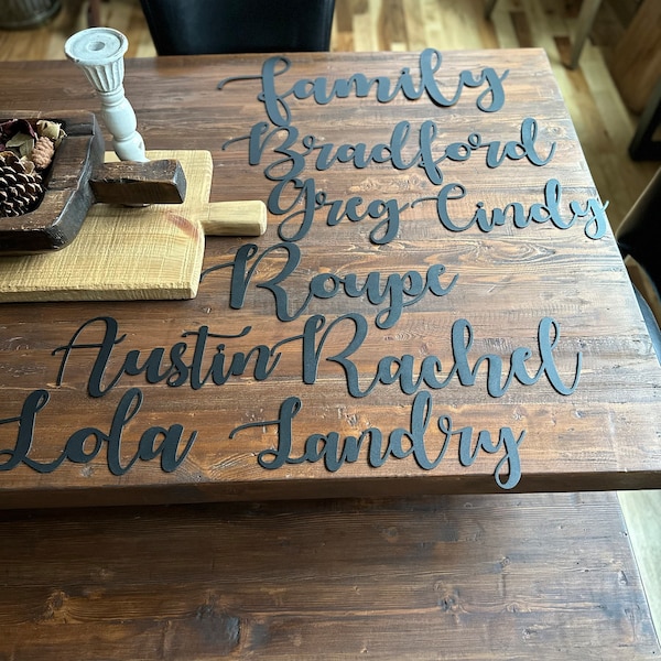 Custom Name Script Metal Sign | Single Line Personalized Metal Sign ...