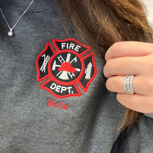 Personalized Gift for Firefighter, Custom Fire Department Name, Badge ...