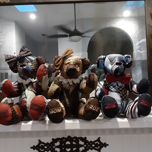 6 Necktie Patchwork Memory Bear - Etsy