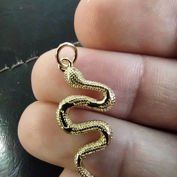 18K Gold Filled Snake Pendant,silver Snake Charms Bracelet Necklace for ...