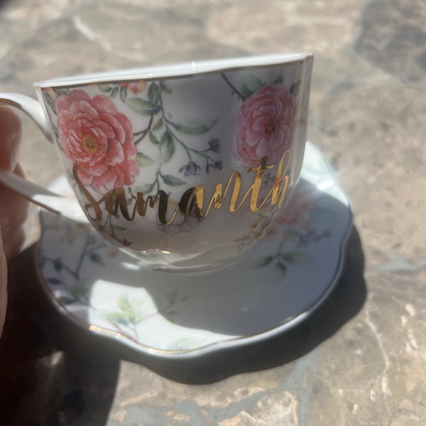 Tea Cup | Personalized Tea Cups | Custom Tea Cup | Tea Lover Gift ...