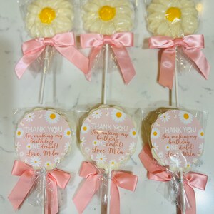 Daisy Chocolate Lollipops/spring Flowers Lollipop/daisy Lollipops ...