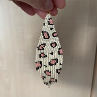 Seed Bead Earrings Pattern Bundle, 5 Patterns Looped Fringe Beaded ...