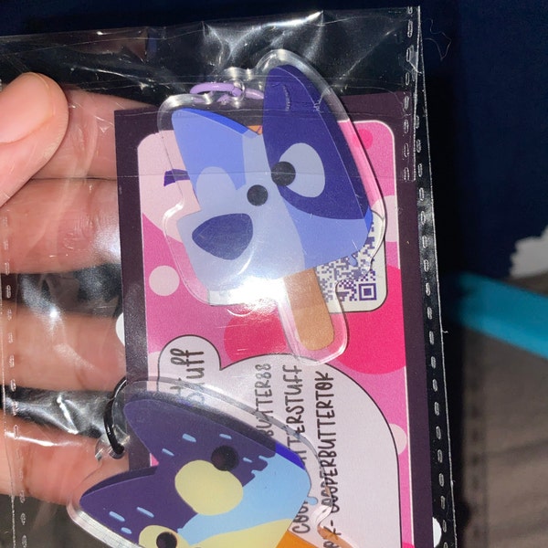 Bluey Characters as Popsicles Keychains - Etsy