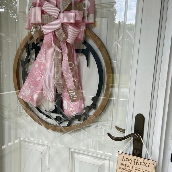 Baby Sleeping Sign, Please Do Not Knock or Ring Doorbell Wood Sign, Do ...