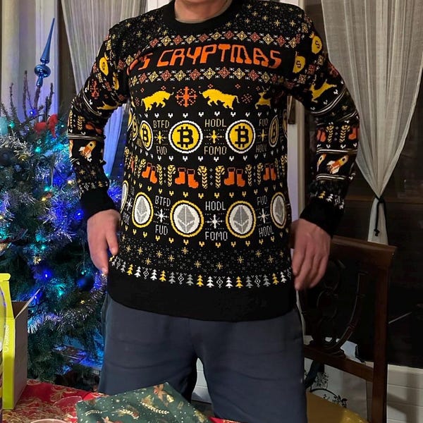 Merry Cryptmas Cryptocurrency Knitted Christmas Jumper | Unisex Ugly ...