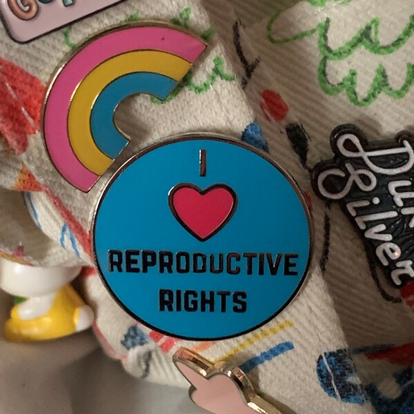 I Love Reproductive Rights Enamel Pin - Abortion Rights Pin - Human ...