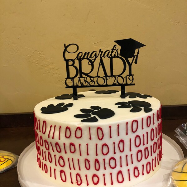 Congrats Class Cake Topper, Graduation Cake Topper, Custom Graduation ...