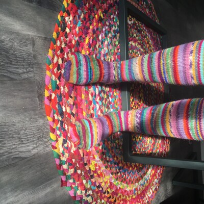Hand Knit Wool Socks for Women Who Love Colorful, Odd, Mismatched Socks ...