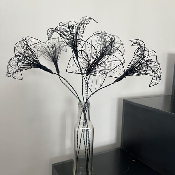 Lilies. Wire Bouquet. Wire Flowers. - Etsy