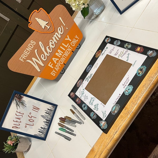 Printable Guest Book Sign Woodland Theme Please Log in National Park ...