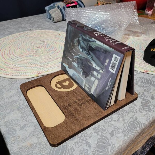 Book Nook, Book Holder, Wooden Book Stand, Personalized, Gift for ...