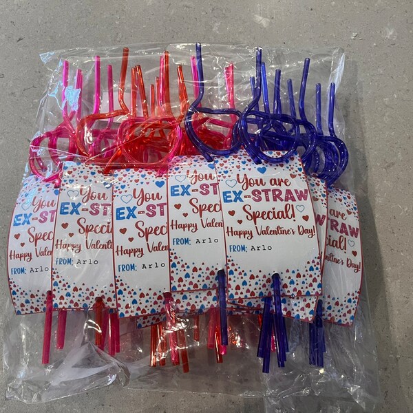 Valentine Straw Tags, You're Ex-straw Special, Download, Classroom ...