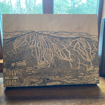 Alta Utah Ski Trail Map Engraved Wood Wall Art Winter Sport - Etsy