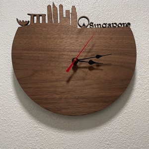 Mumbai Skyline Wood Clock India Time Zone Clock Wall or | Etsy