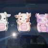 Kawaii Chibi Baby Pink Cow Sticker Cute Anime Manga Animal Strawberry ...