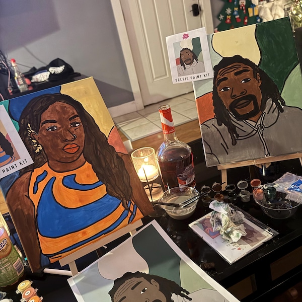 Pre Drawn Canvas | Paint Party Canvas | Girls Night Out | Sip & Paint ...