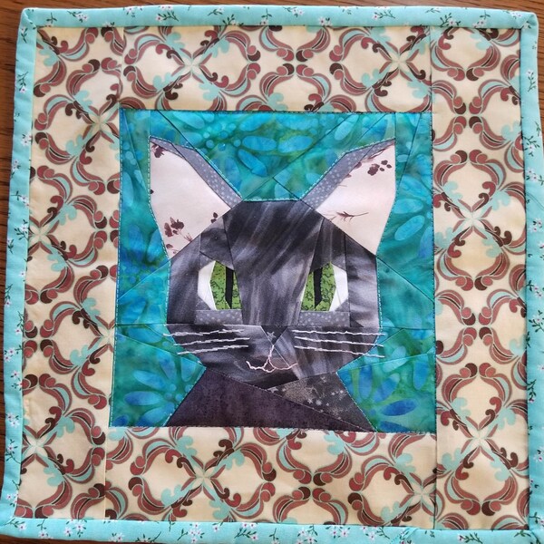 SIAMESE KITTEN Paper Pieced Block Pattern in PDF - Etsy