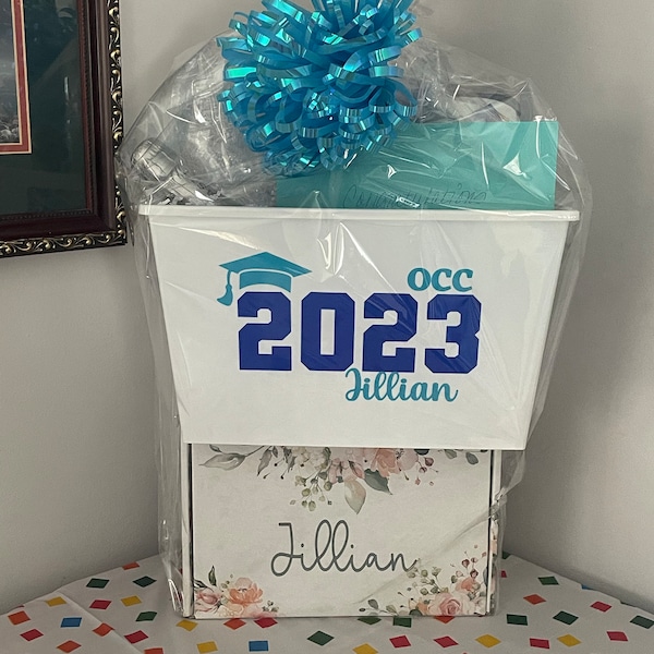 Custom Senior Baseball Basket - Graduation Baseball Senior Night Bucket ...