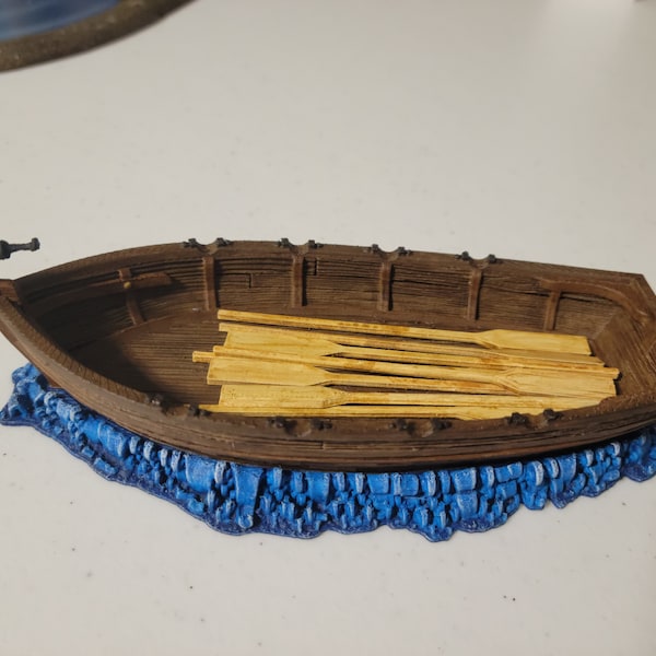 Long Boat - Row Boat - the Lost Islands - Printable Scenery 28mm 32mm ...