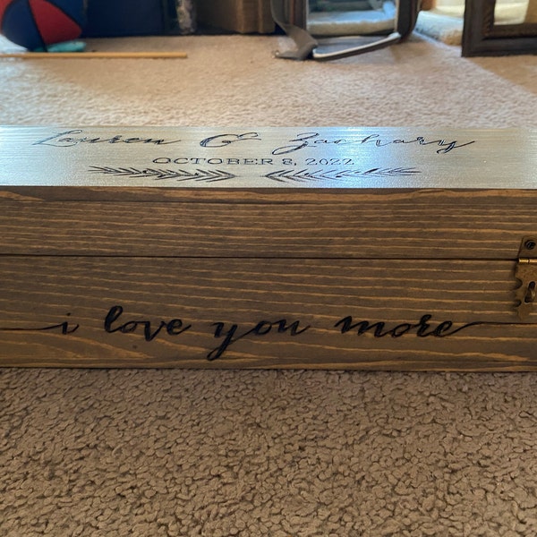 Custom Wedding Wine Box - Personalized Wooden Ceremony, Love Letter ...