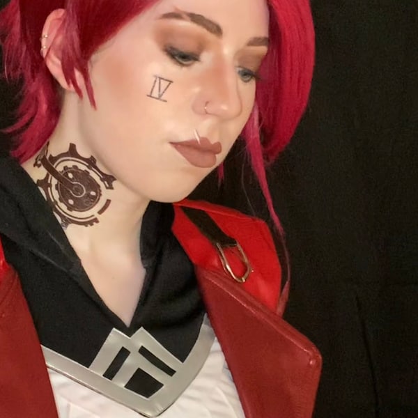 FULL SIZE Vi Cosplay Temporary Tattoo Set - Etsy
