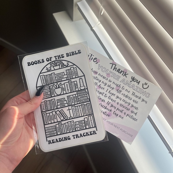 Bible Reading Tracker Sticker- for Bible Journaling and Note Taking ...