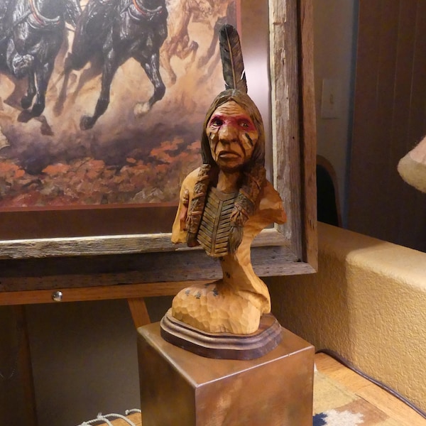 Tonka Wacon, Native American Bust - Etsy