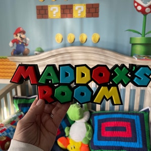 Custom Mario Style Name Plate Personalised Desk Sign Boy | Etsy Australia