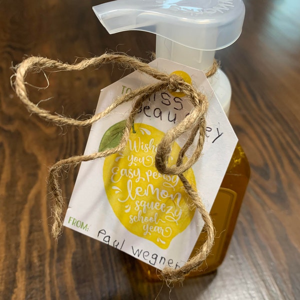 Back to School Teacher Gifts Printable First Day of School Gift Tag ...