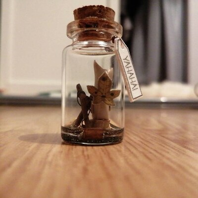 Sml Zelda BOTW Inspired Personalised Korok in a Glass Bottle - Etsy