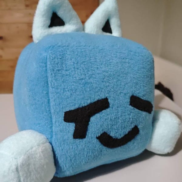 Big Cube Plush Toy – JSAB Inspired, Handmade Blue Fleece Plushie - Etsy