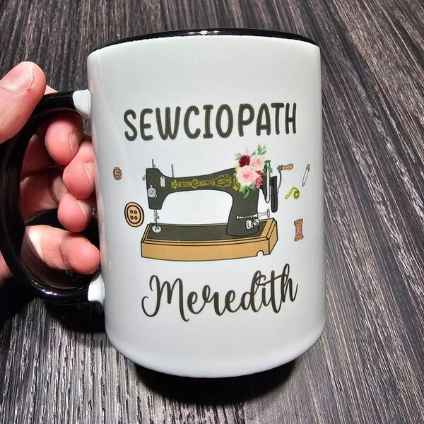 Sewing Mug Personalized, Sewing Mug, Sewciopath Mug, Sewing Lover Gifts ...