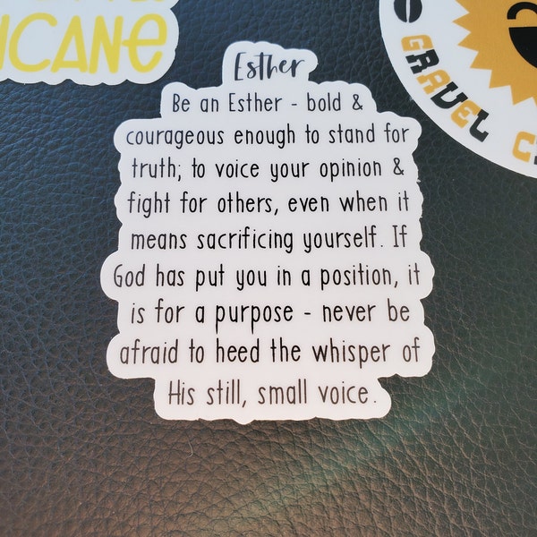Christian Stickers | Faith Inspired Bible Verse Quotes | Esther 4:14 ...