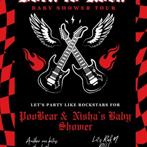 First World Tour Birthday Invitation Born to Rock Birthday Invite ...