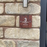 House Number Sign Printed Rust Effect Address Signage Rusty Effect ...