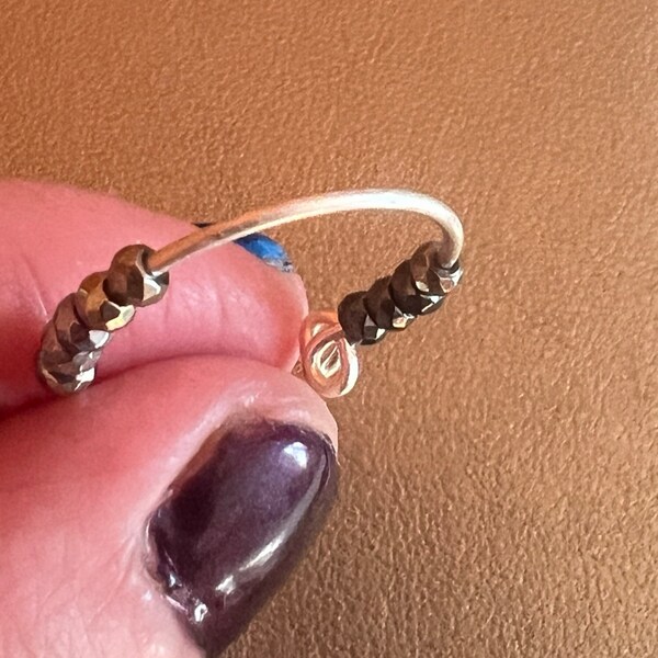 Stress Ring Anxiety Fidget Ring With Beads. Anti Stress Ring. Thumb ...