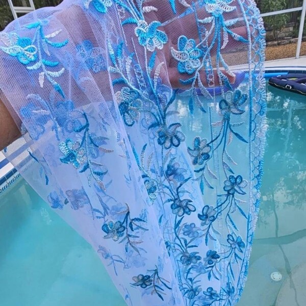 Infinity Light Blue Limited Veil, Limited Collection, Veil for Church ...