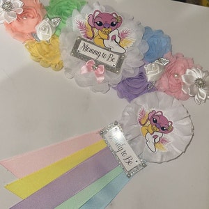 Pink Gold Princess Flower Sash Pink Gold Maternity Sash Pink - Etsy