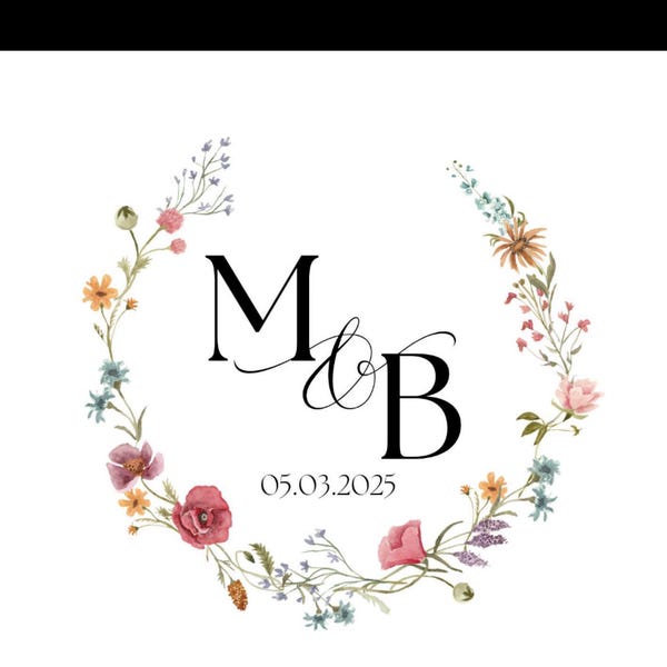 Personalized Wedding Monogram Custom Designed Wedding Logo 2 Initial ...