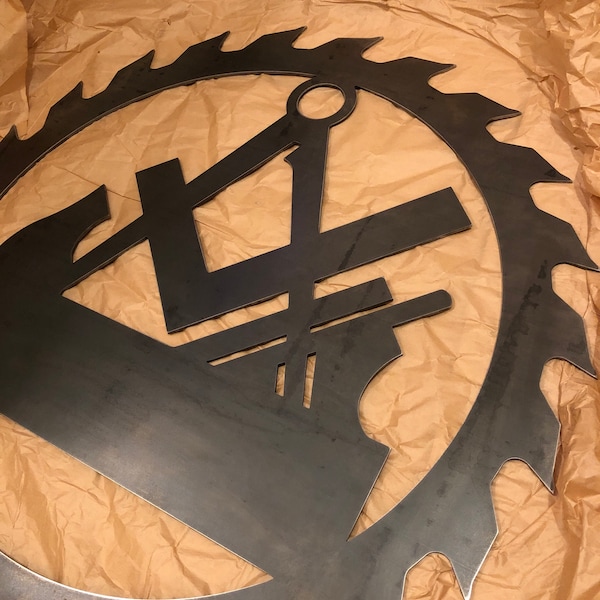 Zunftzeichen Zimmerer - Sägeblatt | Zimmermann | Innungswappen ...