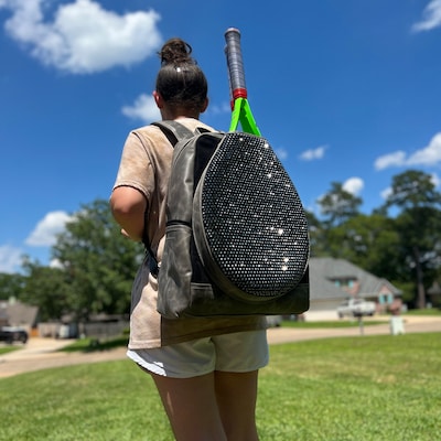 Joya Personalized Leather Tennis Bag, 6 Racket, Top Grain Genuine ...