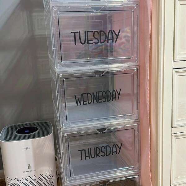 Days of the Week Decals, Days of the Week Stickers, Weekday Decals ...