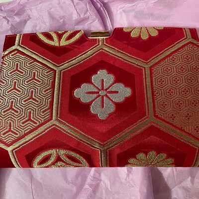 Unique Upcycled Wedding Clutch With Traditional Japanese Patterns ...