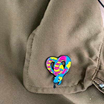 Pansexual Pride Noodle Cute Enamel Pin in Pan Pride Flag - Etsy