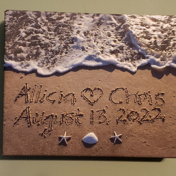 Beach Happy Birthday Card. Beach Writing, Sand Writing, Ocean, Beach ...